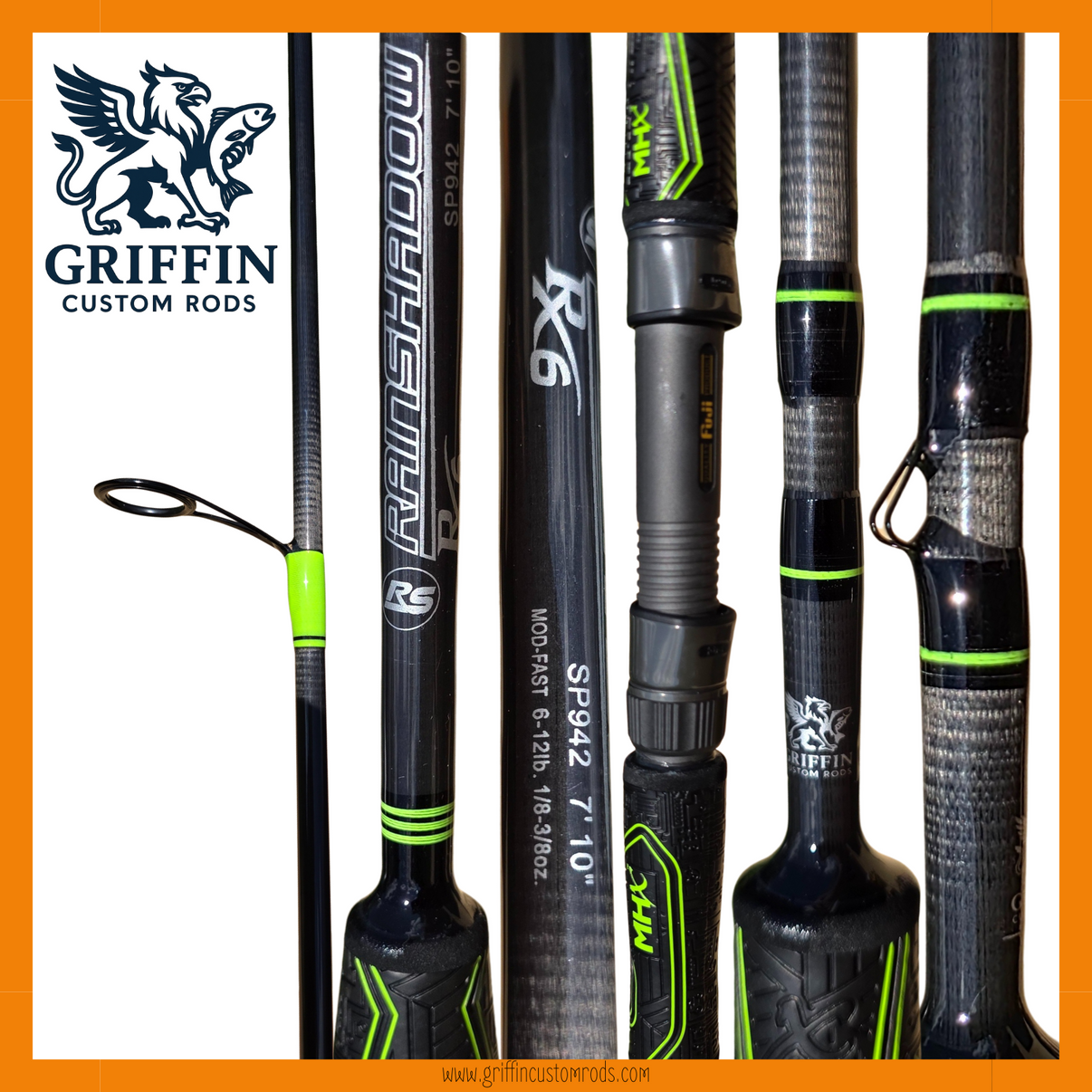 Prebuilt Spinning Rod - Rainshadow SP942 – Griffin Custom Rods